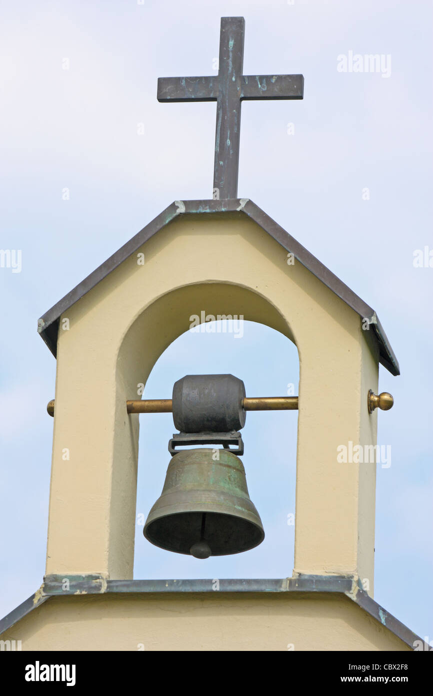 Church steeple bell and cross hi-res stock photography and images - Alamy