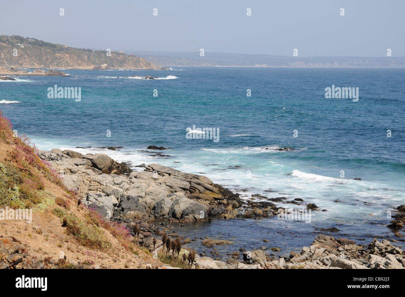 Ocean Pacific, littoral of cost chile's Stock Photo - Alamy