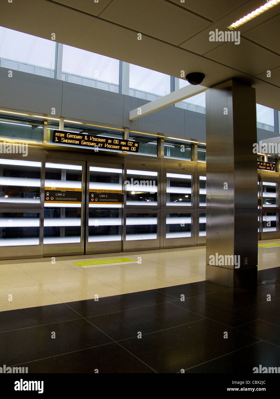 Shuttle Train Station at Pearson Airport, Toronto, Connecting Terminals ...