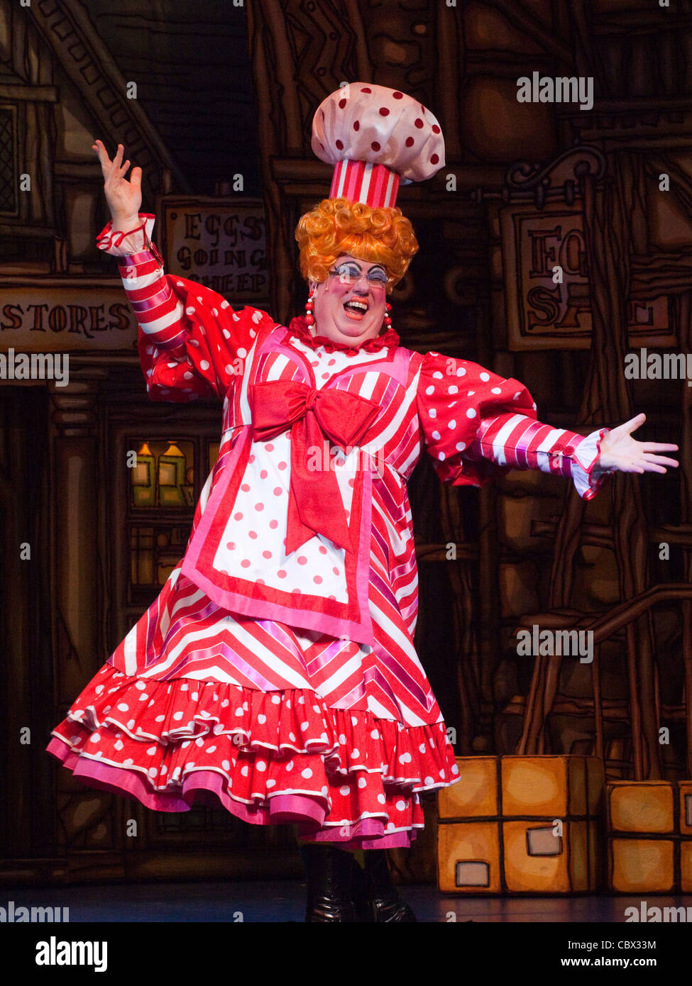 Dick Whittington Panto with Eric Potts as Dame, the Baker's Wife, at ...