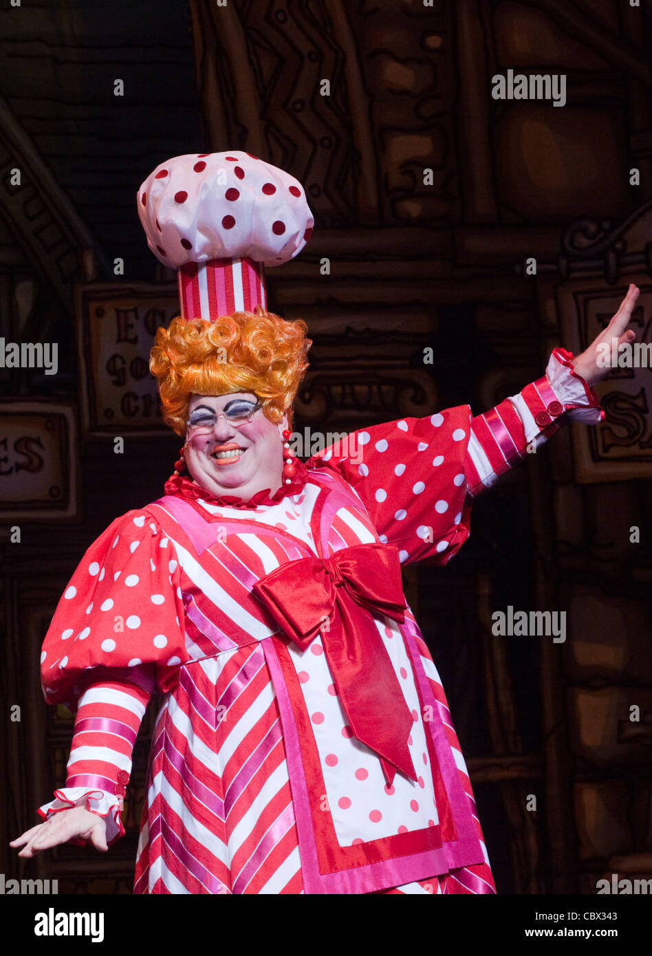 Dick Whittington Panto with Eric Potts as Dame, the Baker's Wife, at ...