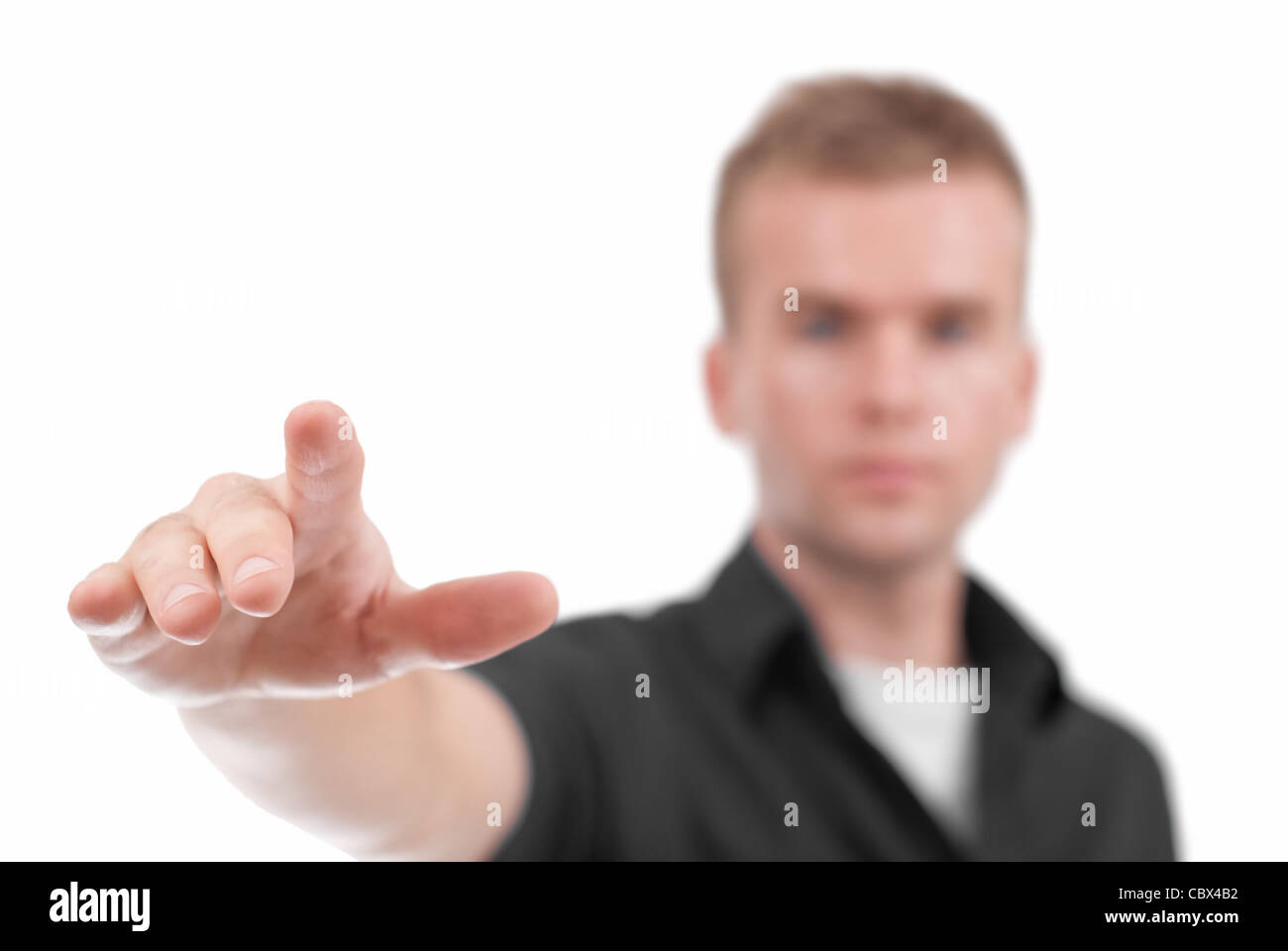 Male model holding something Stock Photo - Alamy