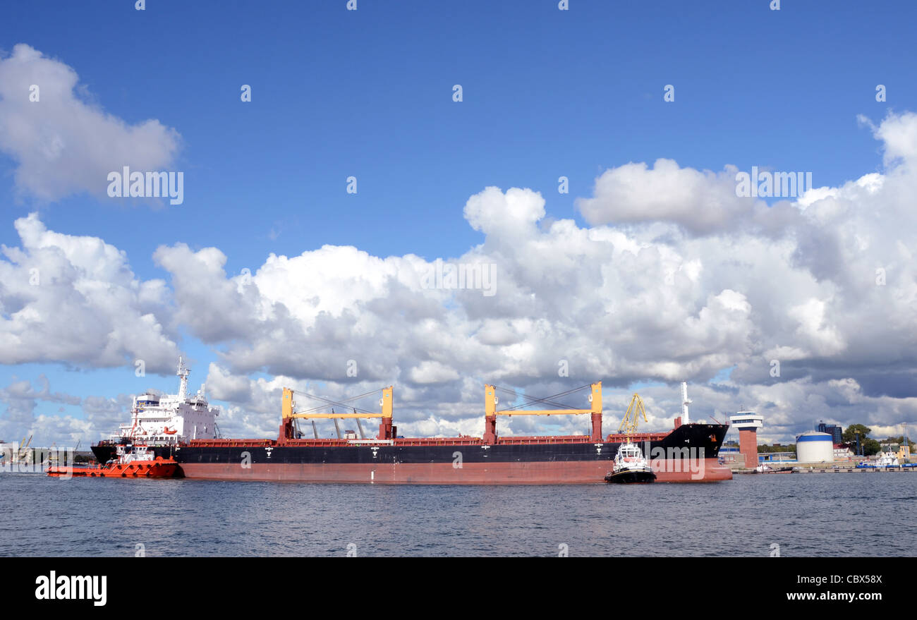 Ships in the Baltic sea port Klaipeda, Lithuania Stock Photo - Alamy