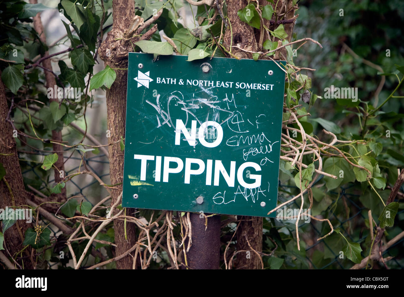 No tipping sign Stock Photo - Alamy