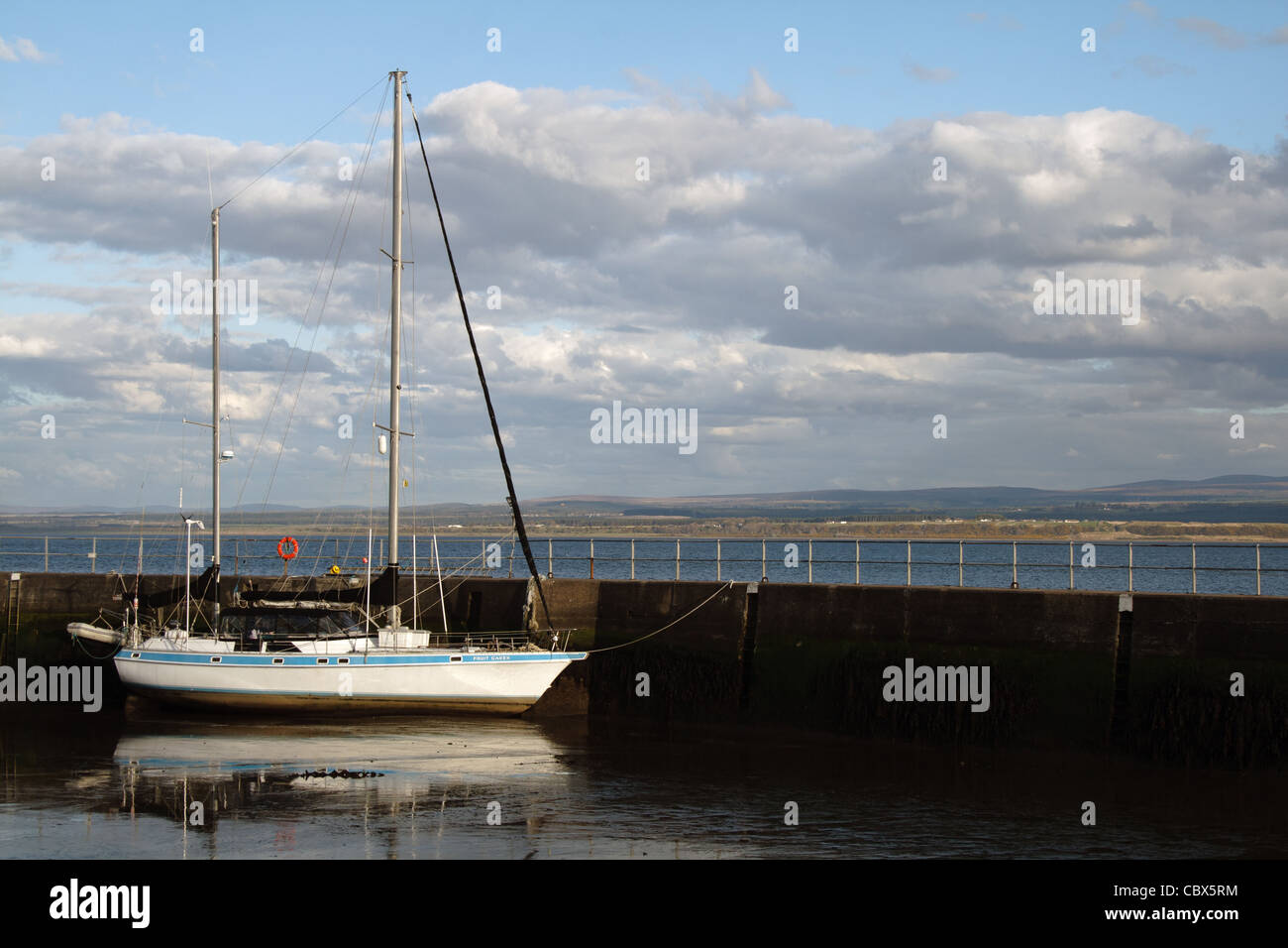 Yacht berthed at Avoch Inverness Stock Photo - Alamy