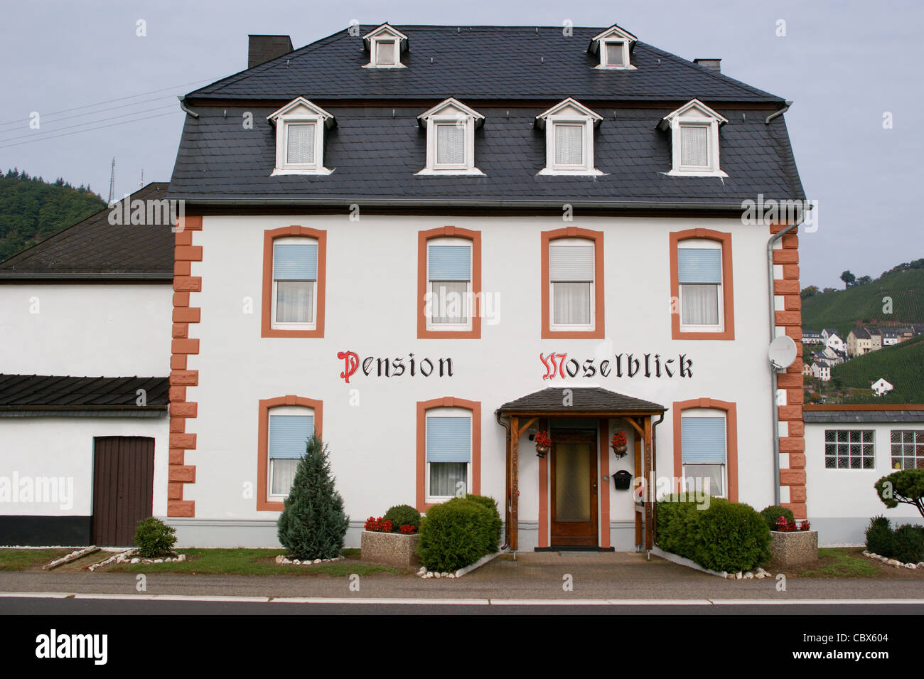 'Pension Moselblick' hotel, near Erden, Mosel, Rheinland-Pfalz, Germany ...