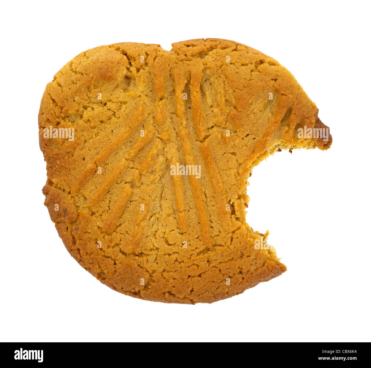 Bitten peanut butter cookie Stock Photo - Alamy