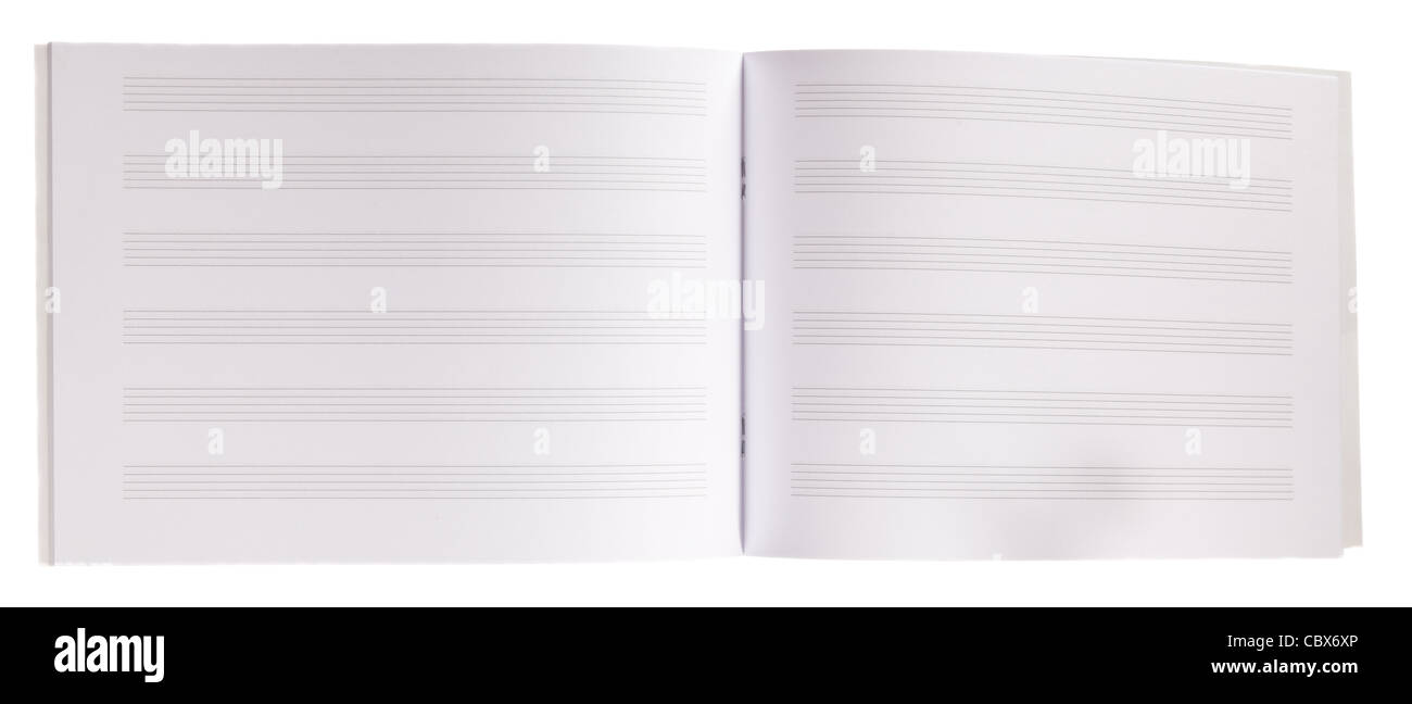 Music notes paper for piano/keyboard stuff Stock Photo - Alamy