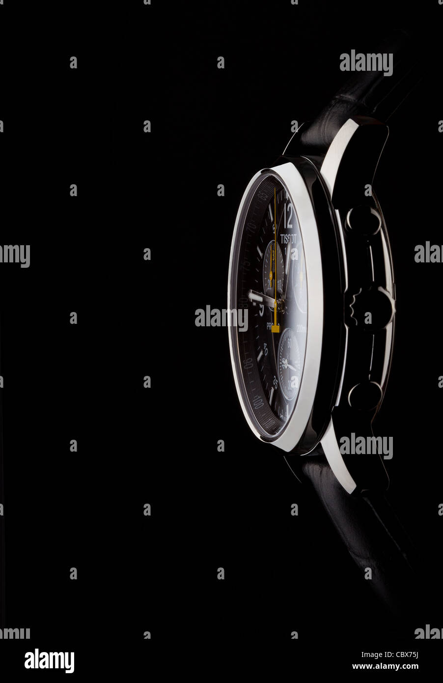 Black leather watch hi-res stock photography and images - Alamy