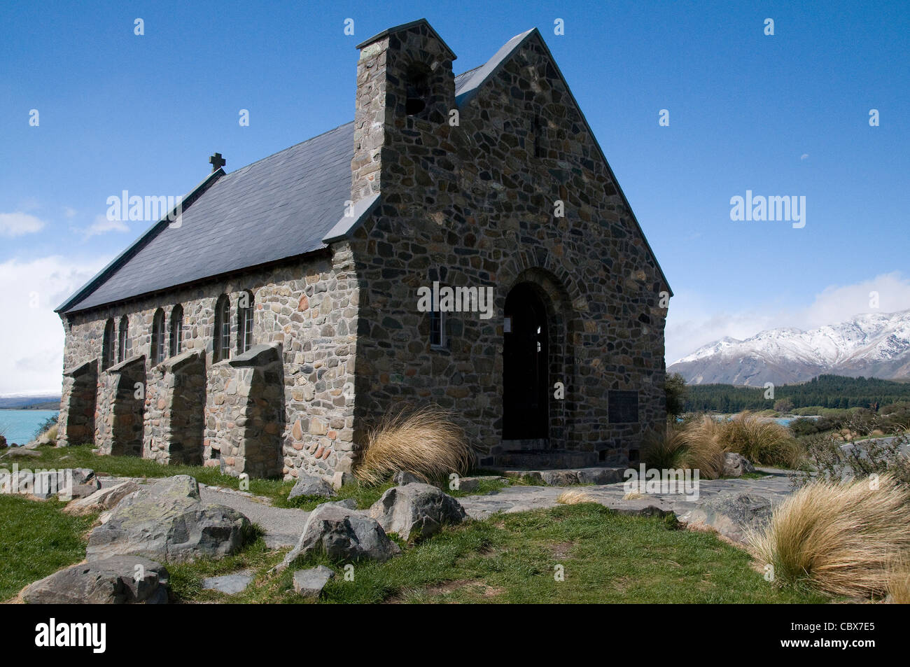 The famous Church of the Good Shepherd is located on the shoreline of ...