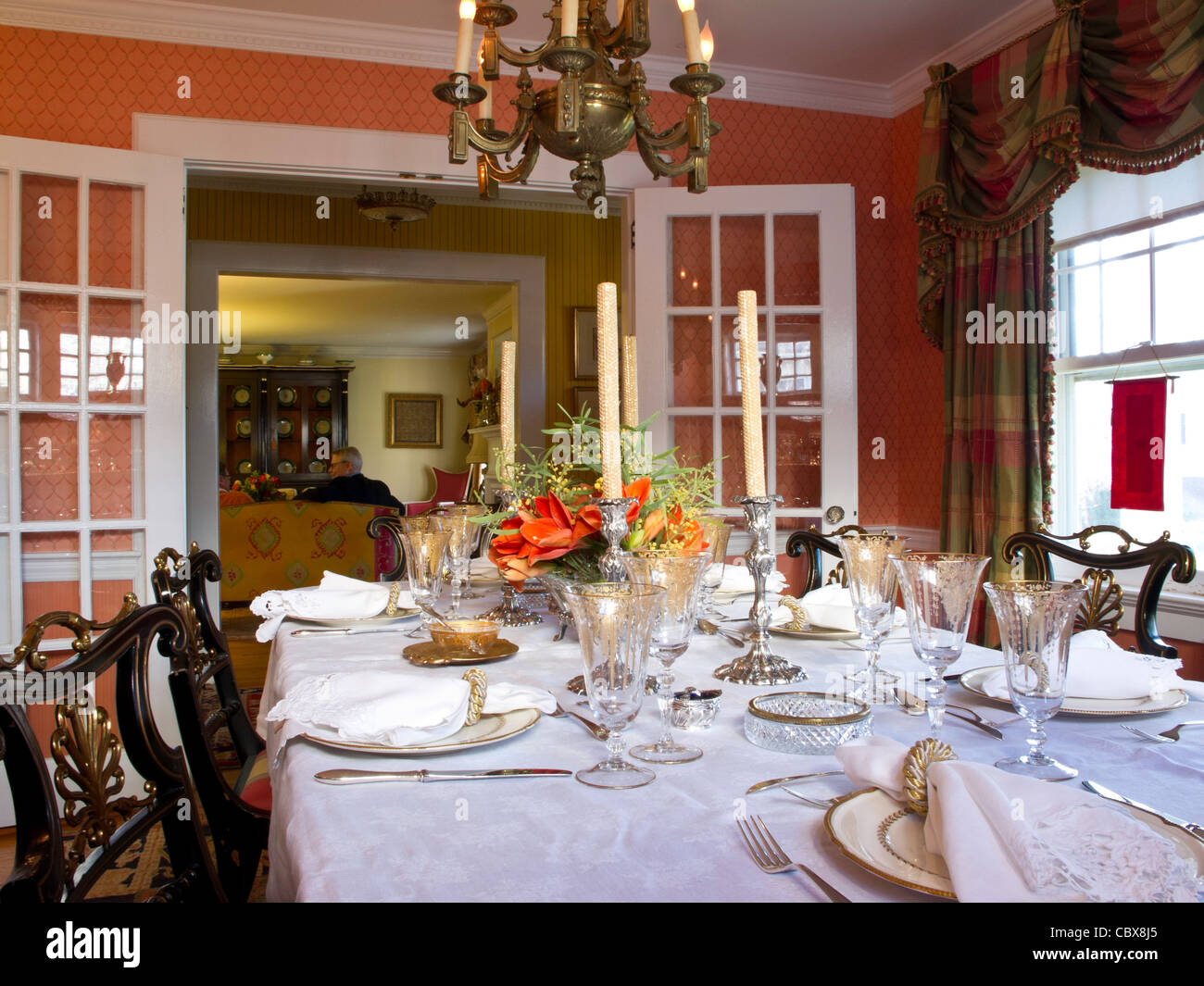Showcase Dining Room Interior Stock Photo - Alamy