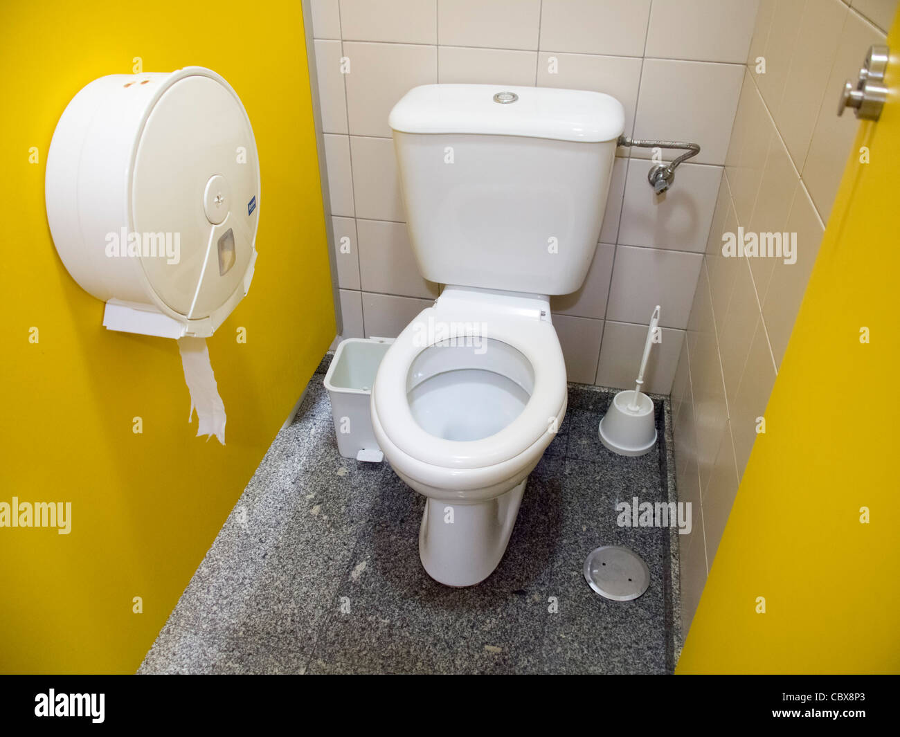 Toilet in a public restroom viewed from above Stock Photo - Alamy