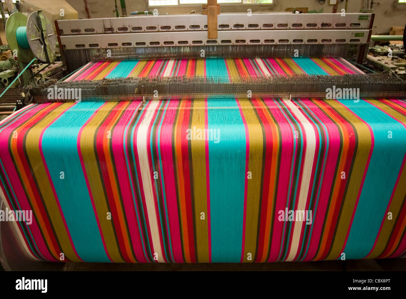 Traditional weaving in the small French town of Oloron, France Stock ...