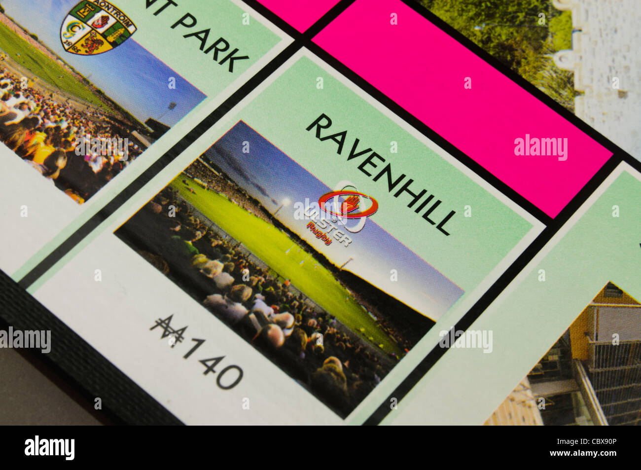Belfast Monopoly: Ravenhill Rugby Ground Stock Photo - Alamy