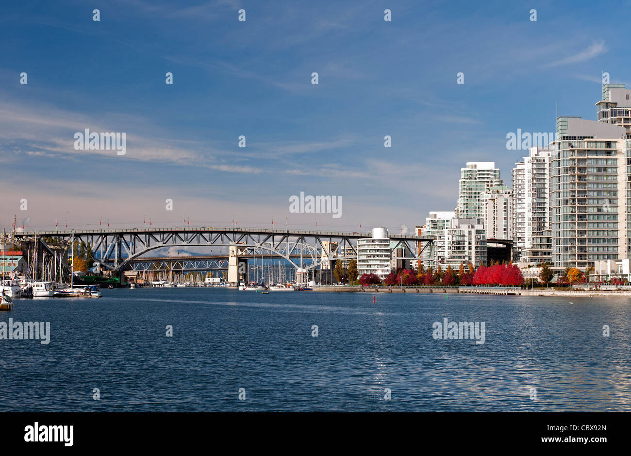 Apartment buildings and bridges in Vancouver Stock Photo - Alamy