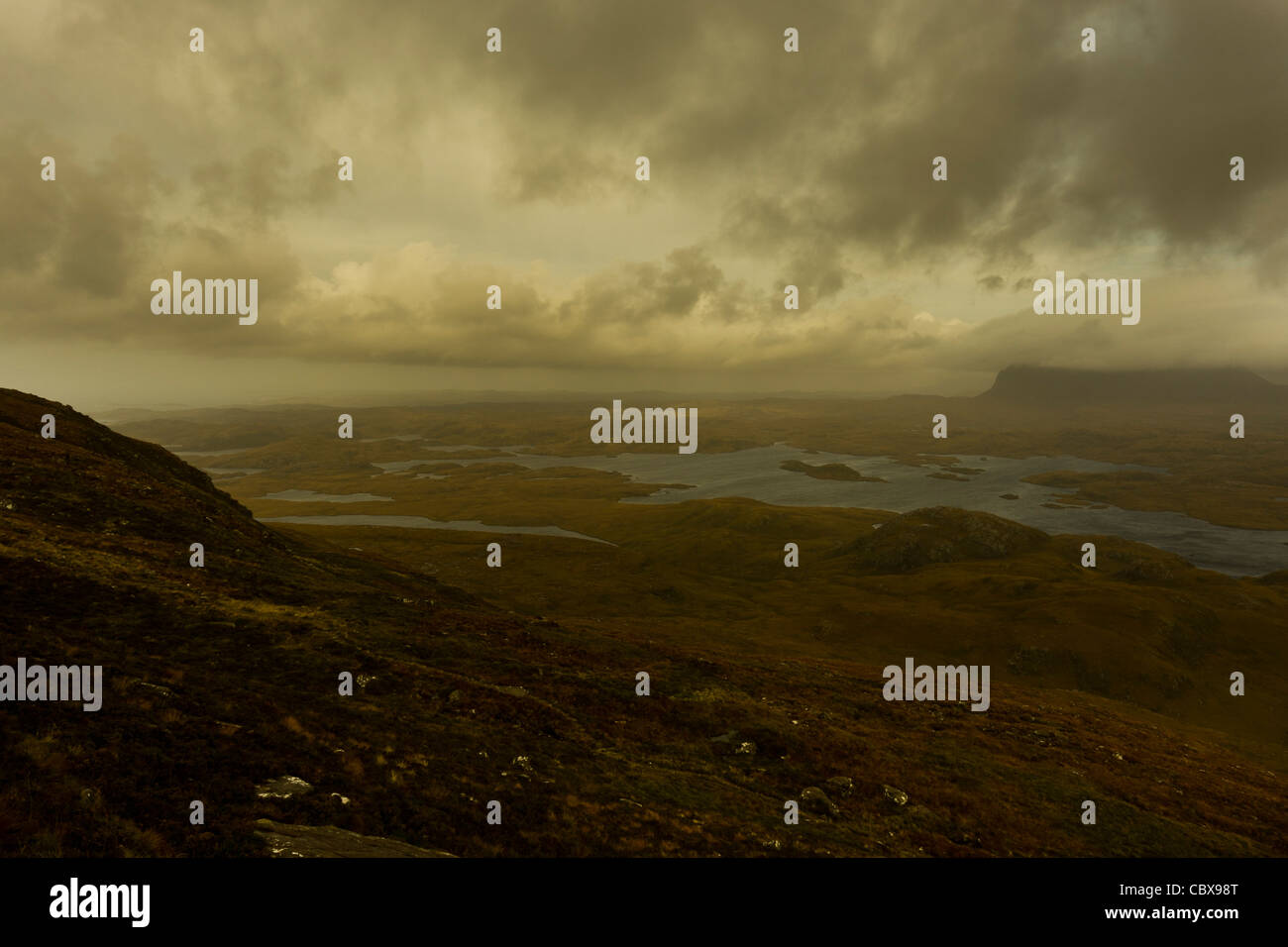 dark landscape with deep clouds in scotland Stock Photo - Alamy