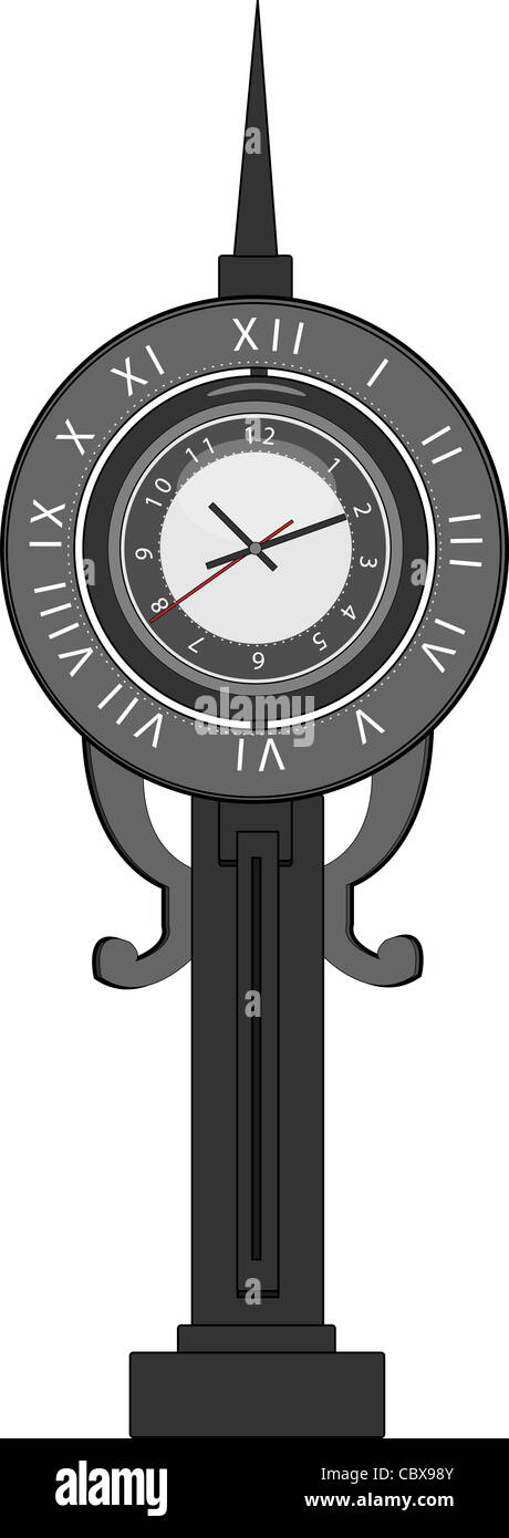 old-fashion clock with pendulum Stock Photo - Alamy