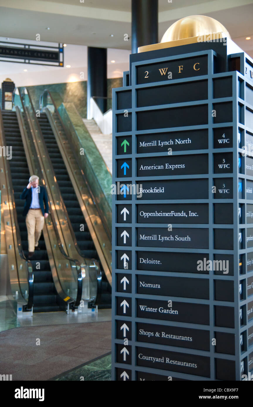 WFC navigation stand with firms names Stock Photo - Alamy