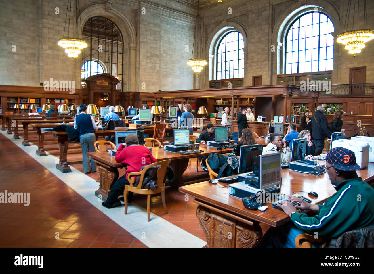 New York Public Library Rose Main reading room Stock Photo - Alamy
