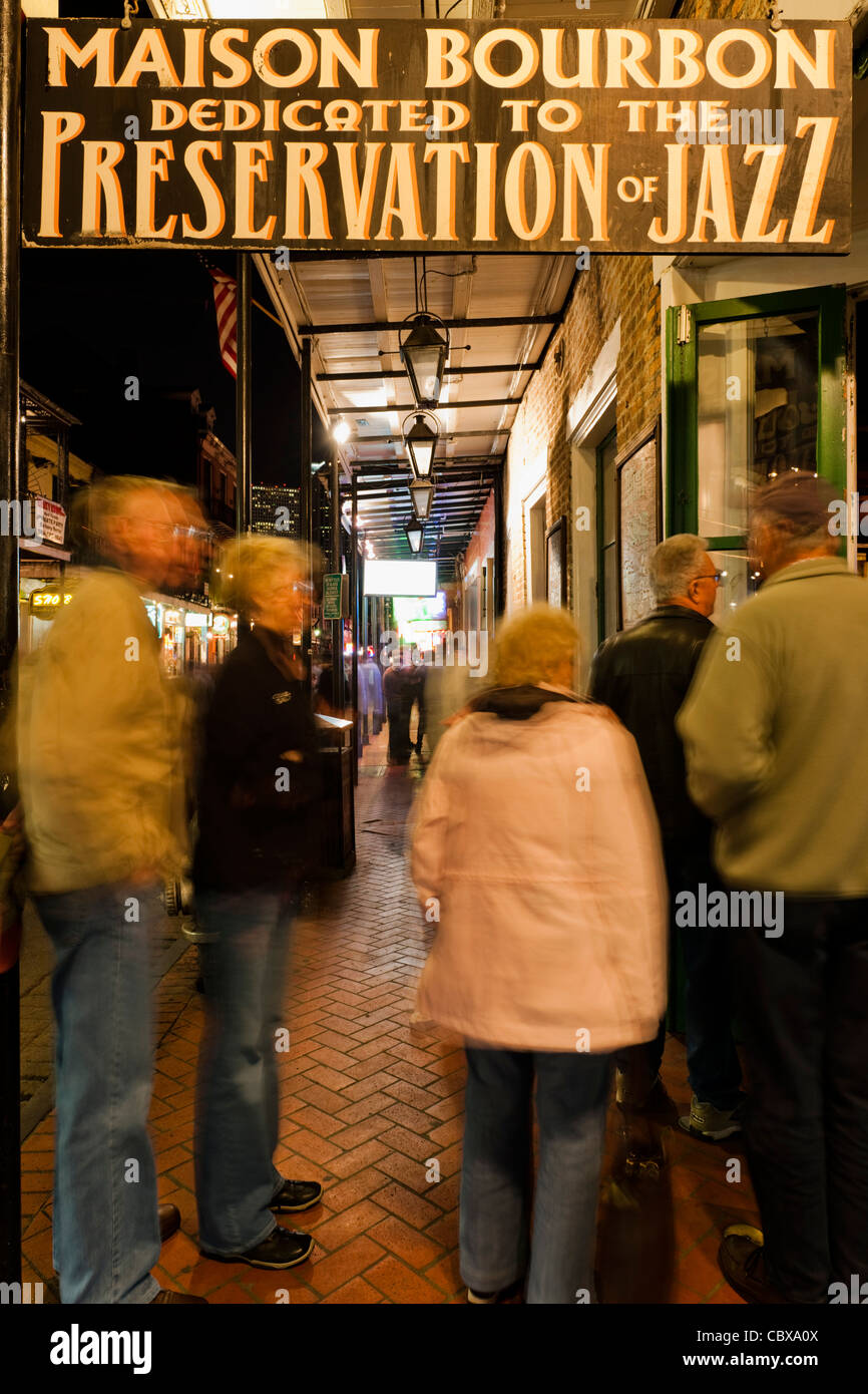 Maison Bourbon jazz club, New Orleans Stock Photo - Alamy