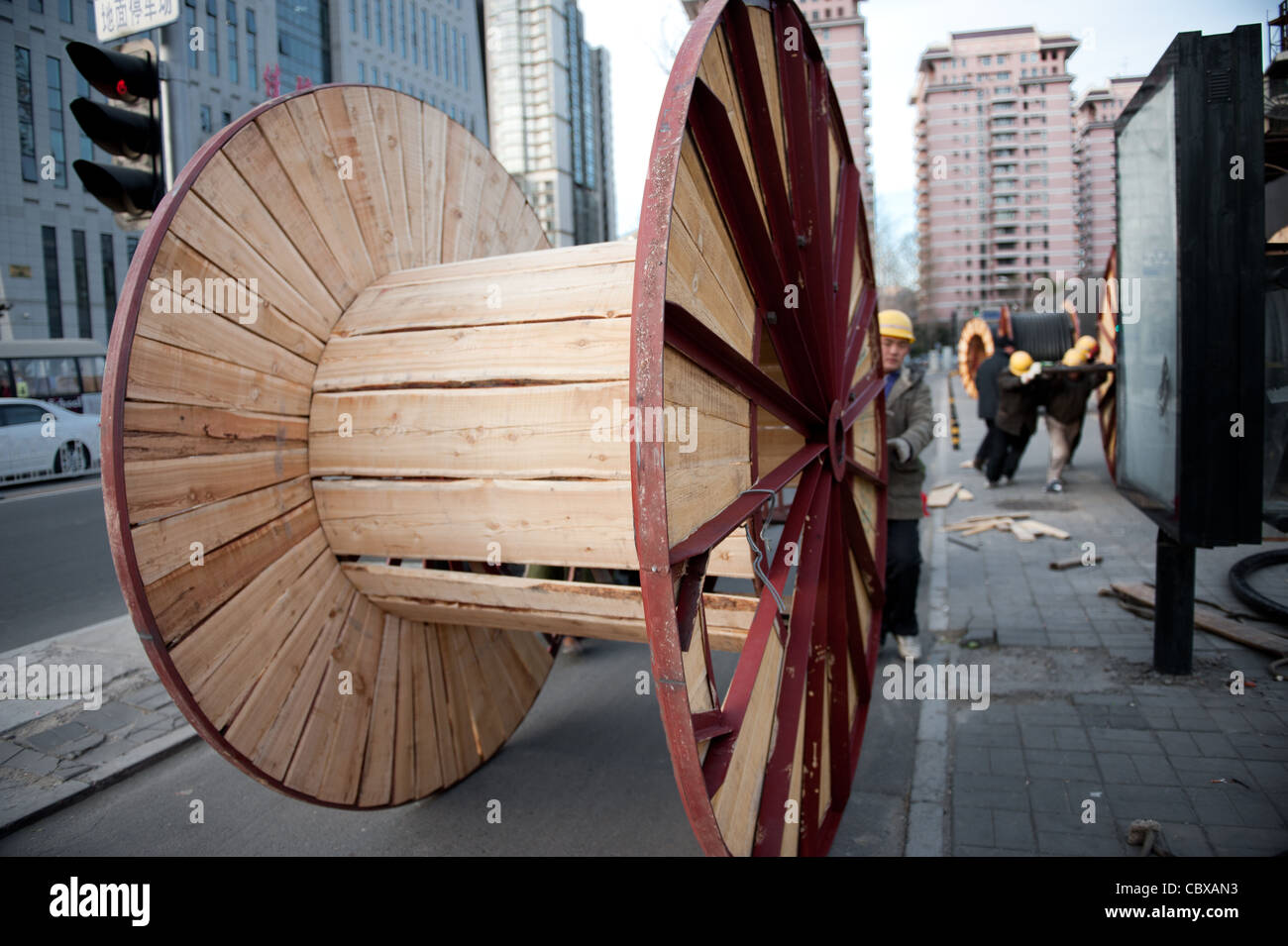 Beijing, Construction site of the Phoenix International Media Center ...