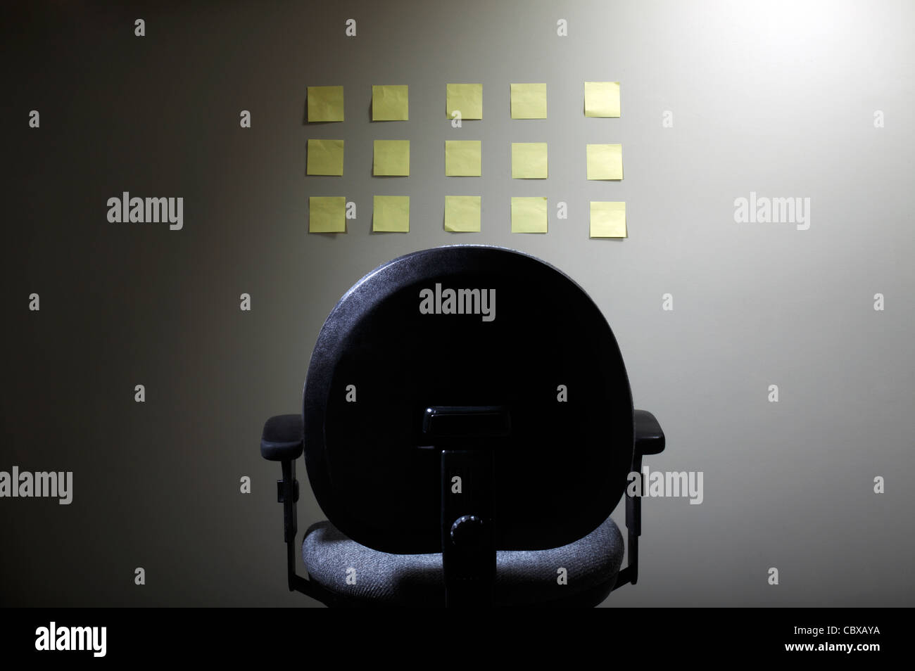 Paper Sticky notes on wall Stock Photo - Alamy