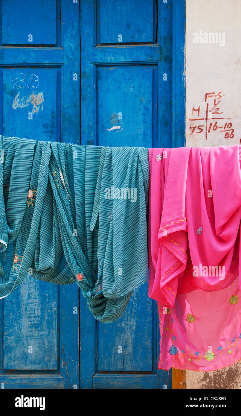 Hanging Saree High Resolution Stock Photography and Images - Alamy