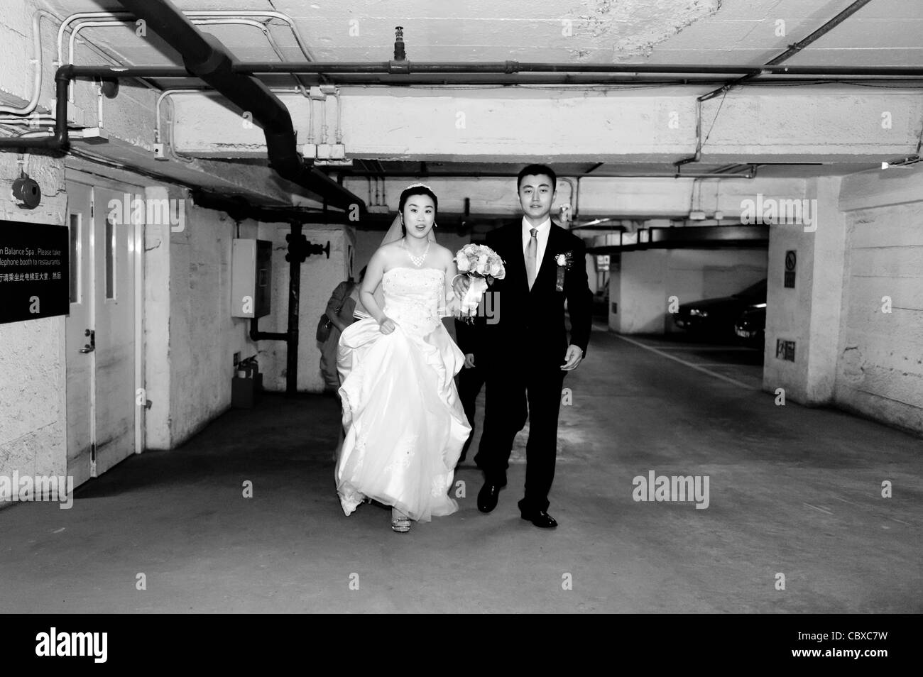 White car wedding Black and White Stock Photos & Images - Alamy