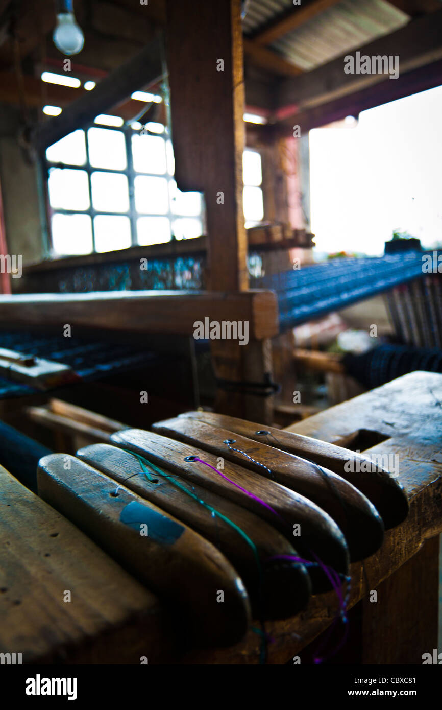 Salcaja weaver shuttles work clothes traditional Stock Photo - Alamy
