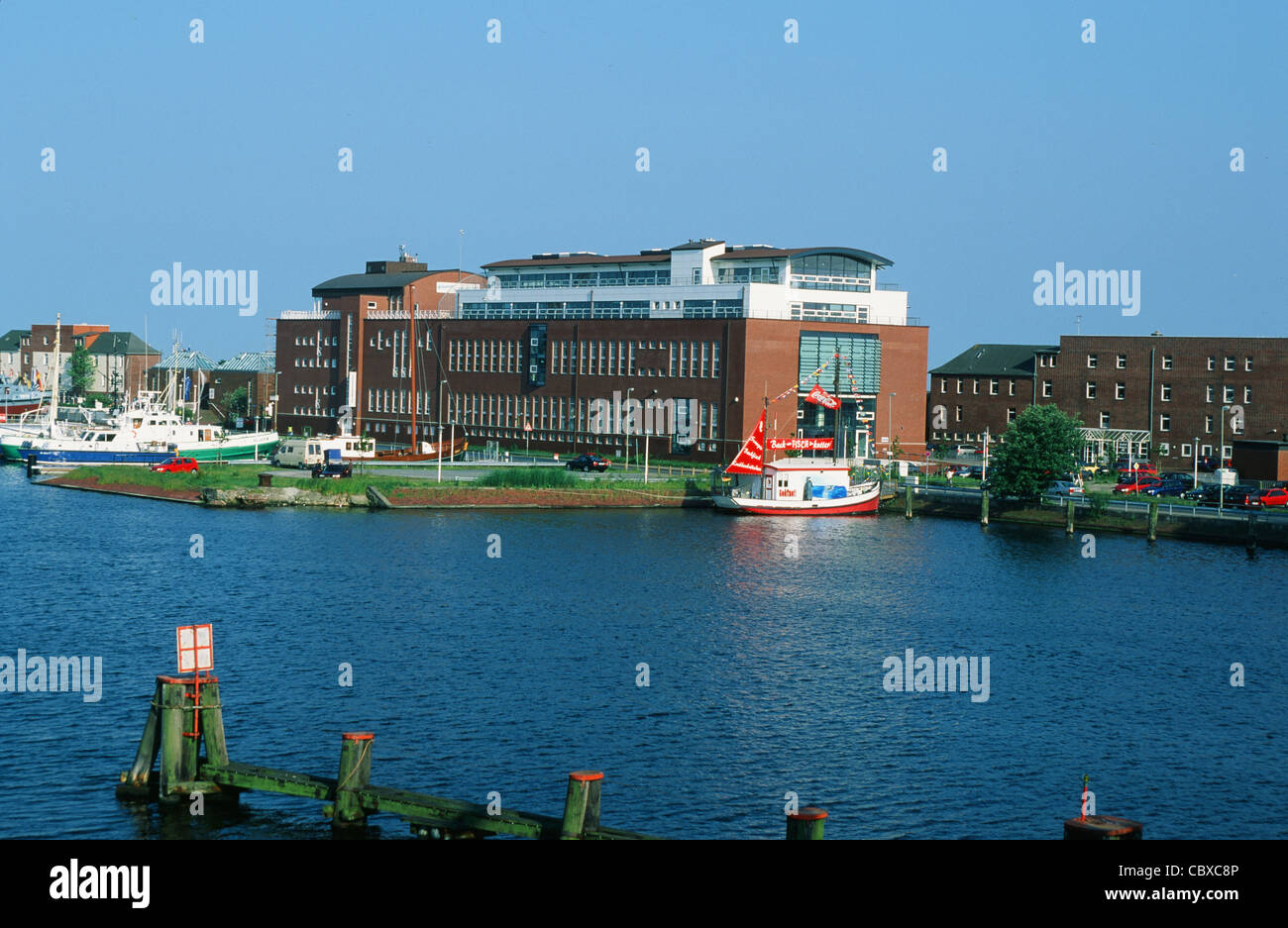 The museum Wattenmeerhaus, wadden sea house, in the port of ...
