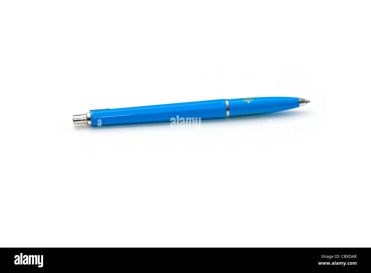 Blue pen isolated on white Stock Photo - Alamy