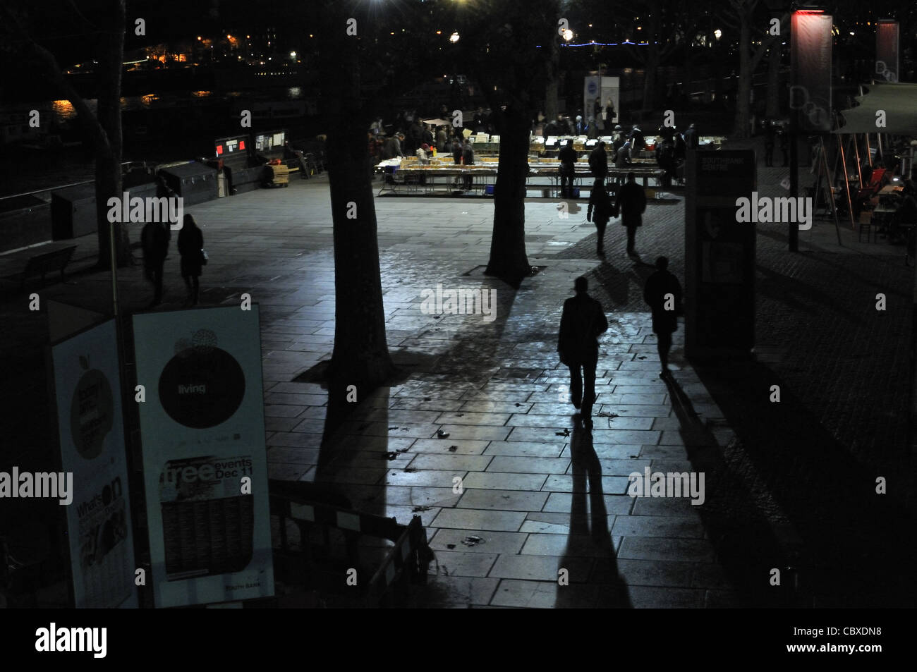 South Bank at night, London Stock Photo - Alamy