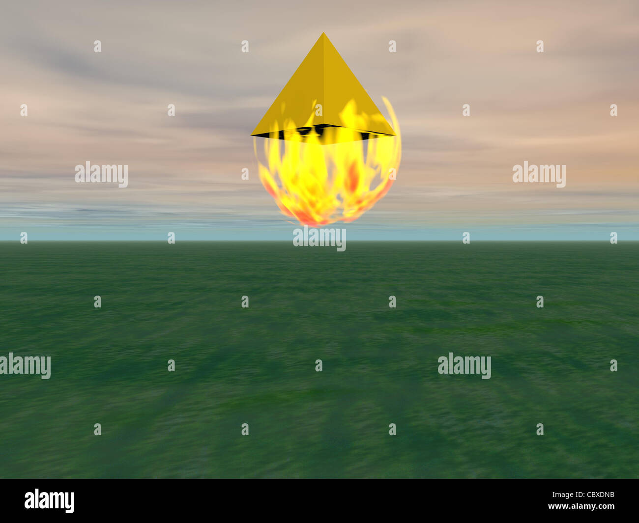 Burning pyramid hi-res stock photography and images - Alamy