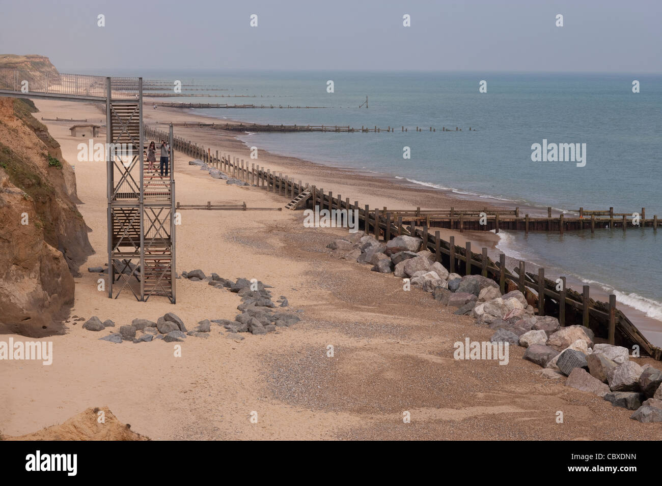 Sea Defence Groins and back up importrd rocks. Happisburgh coastline ...