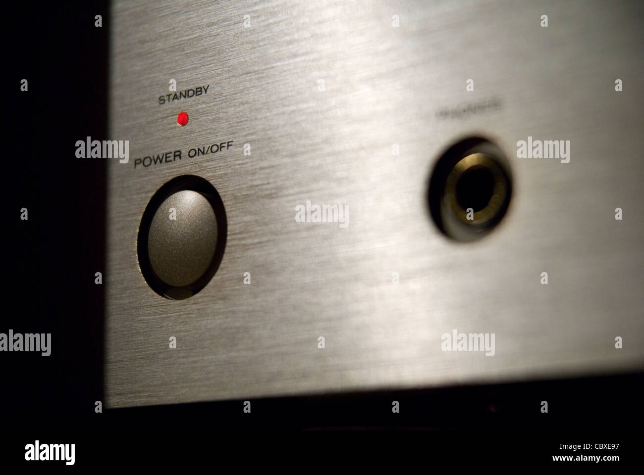 Picture of an equalizer powerbutton Stock Photo - Alamy