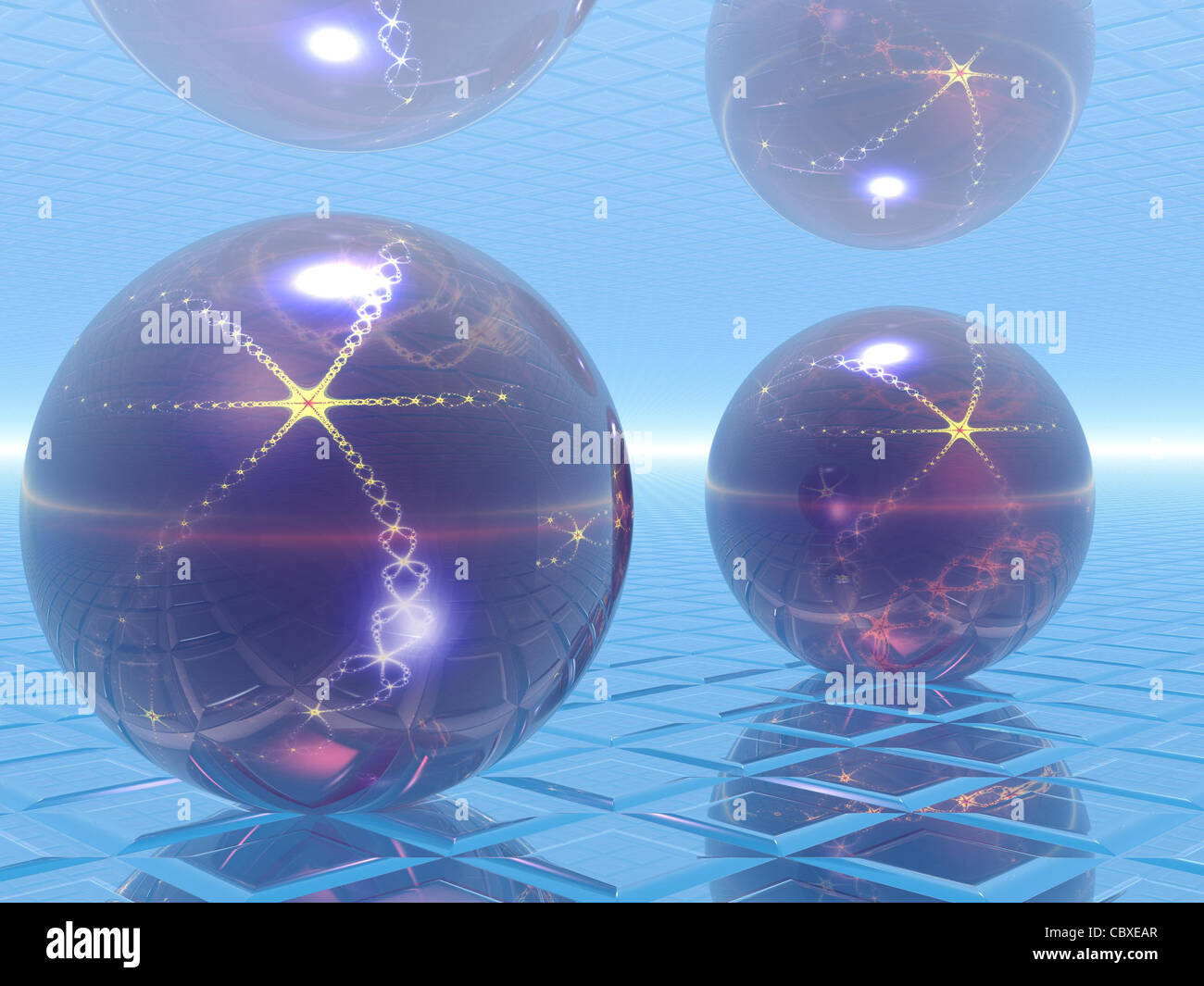 A rendering based on fractals and spheres Stock Photo - Alamy
