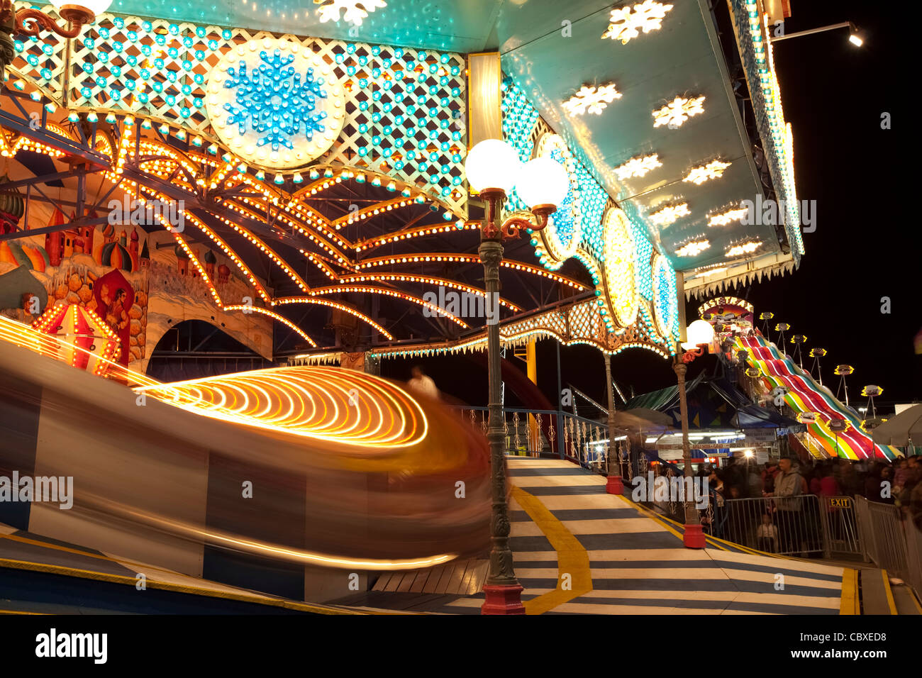 Amusement ride at the Texas State Fair, Dallas Texas, USA Stock Photo ...