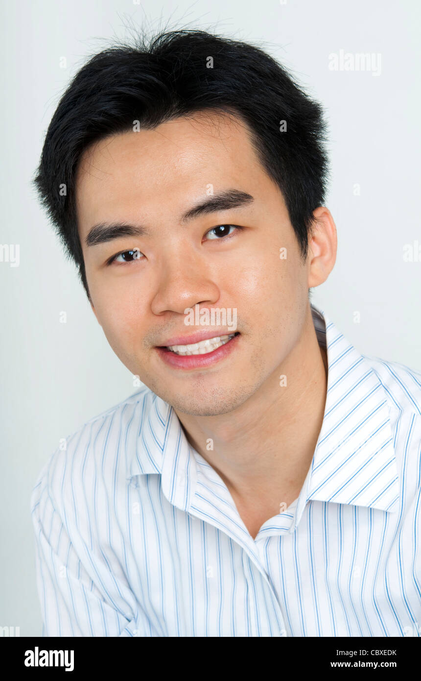 Close up on good looking Asian Male Stock Photo - Alamy