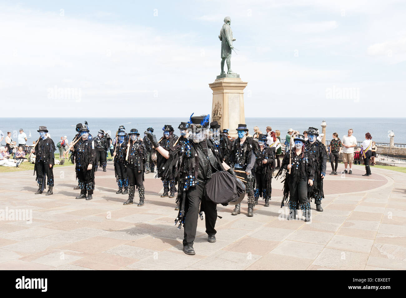 Traditional morris dancers at Whitby folk week Stock Photo - Alamy