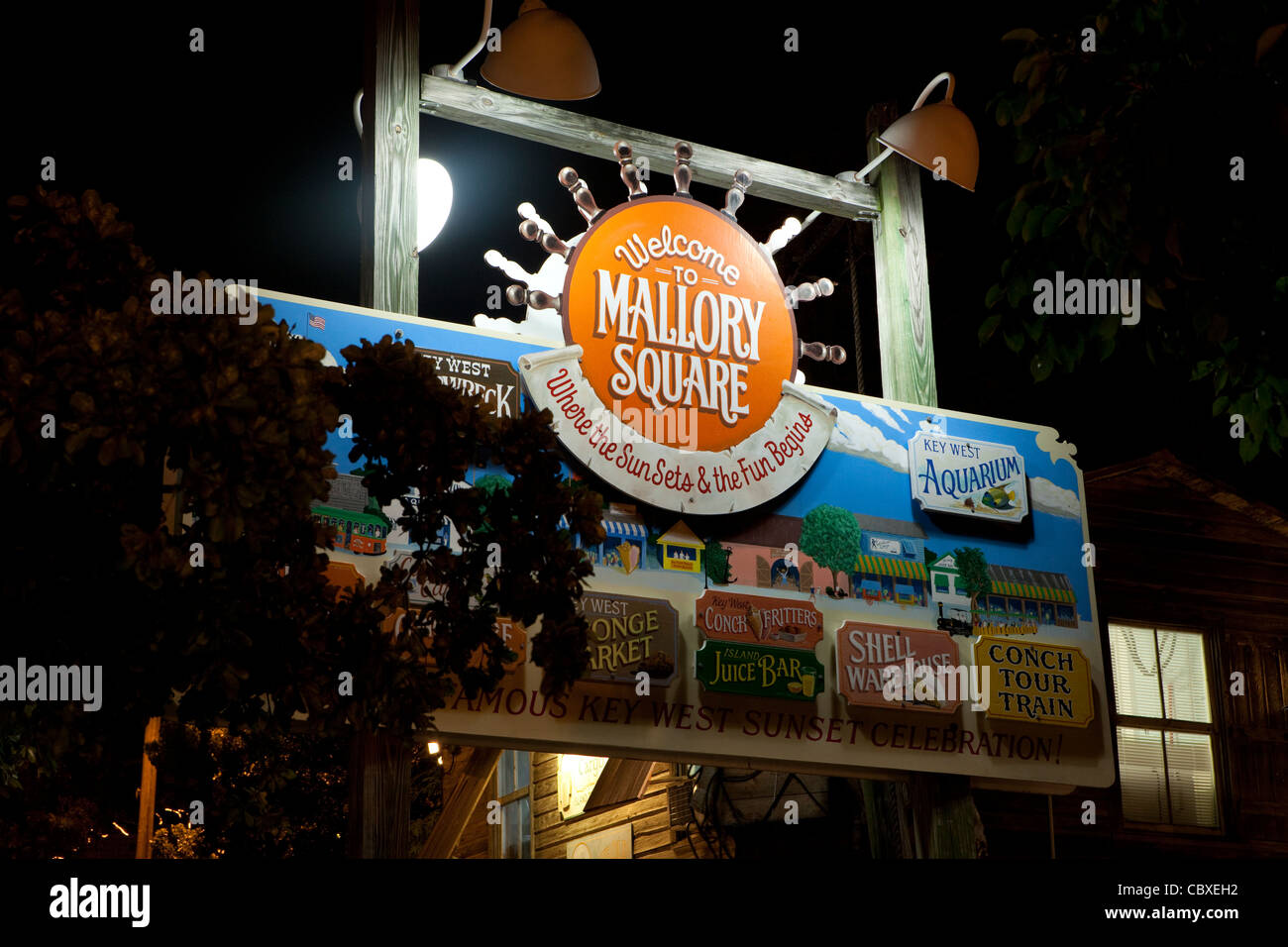 Key West night life, Mallory Square, Key West, Florida USA Stock Photo ...