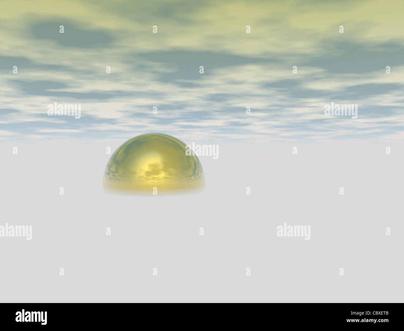 Abstract: Gold Sphere Swimming on Water in Fog Stock Photo - Alamy