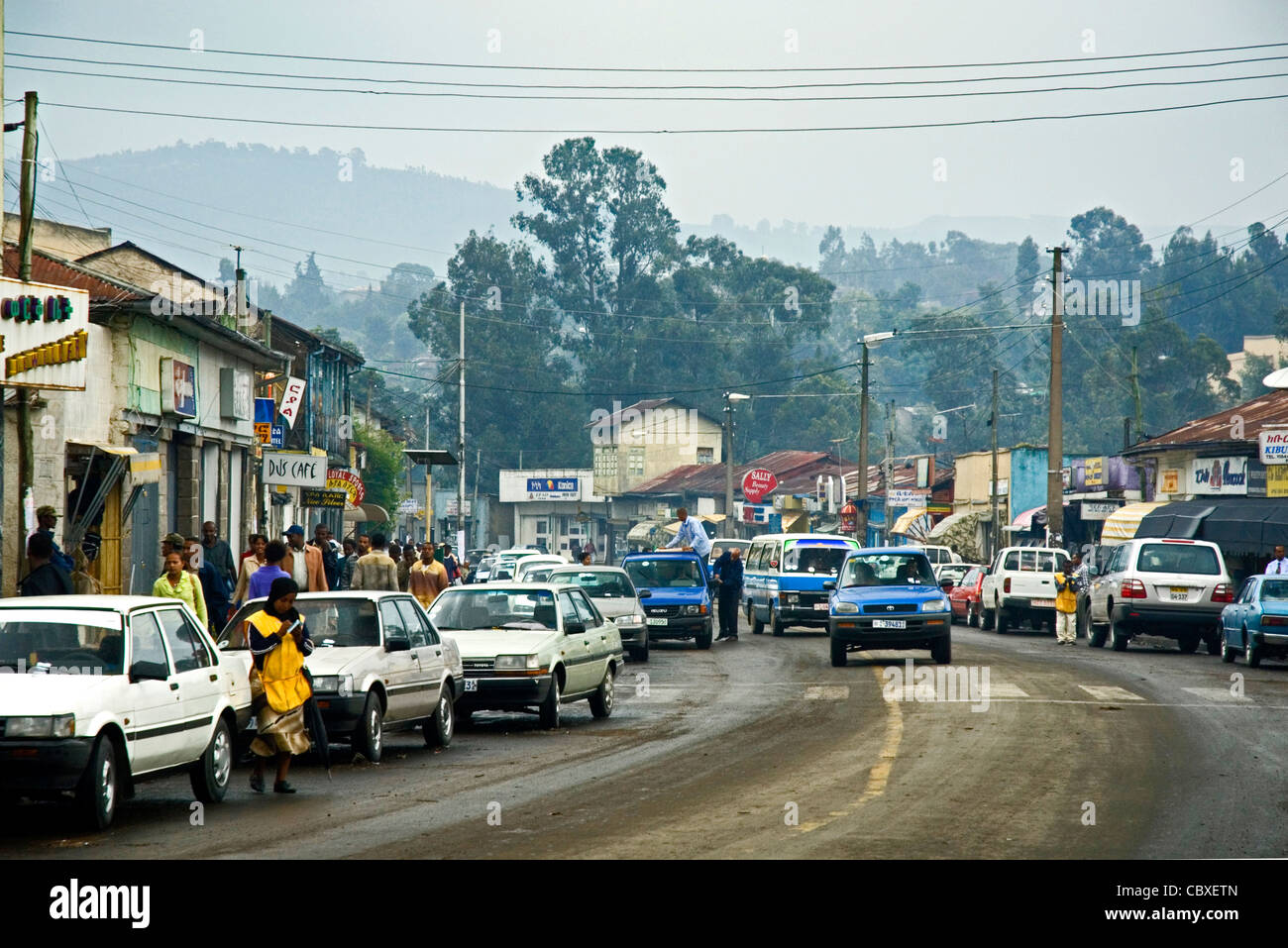 Piassa street scene, Addis Abeba, Ethiopia Stock Photo - Alamy