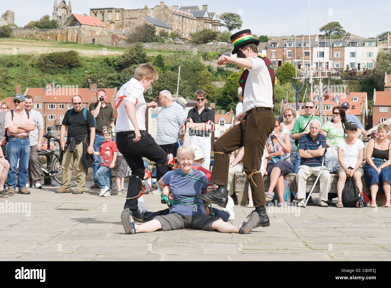 Traditional morris dancers at Whitby folk festival Stock Photo - Alamy