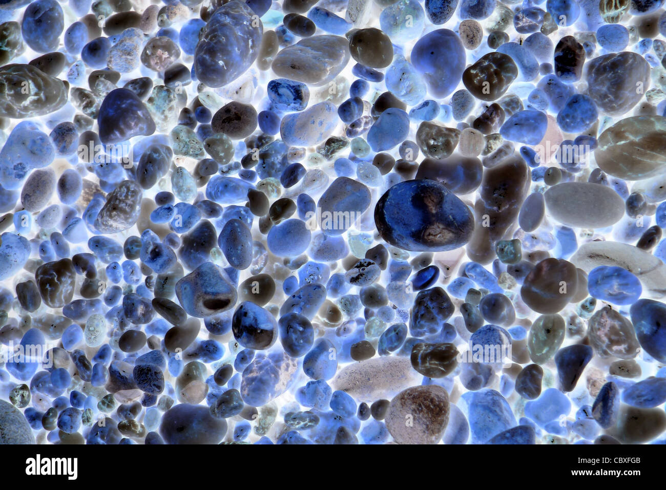 Blue Pebbles on the Beach Stock Photo - Alamy