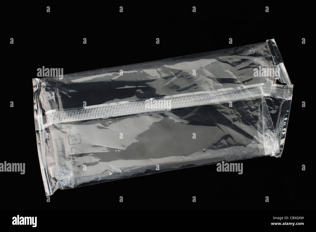 Transparent PVC envelope packaging Stock Photo - Alamy
