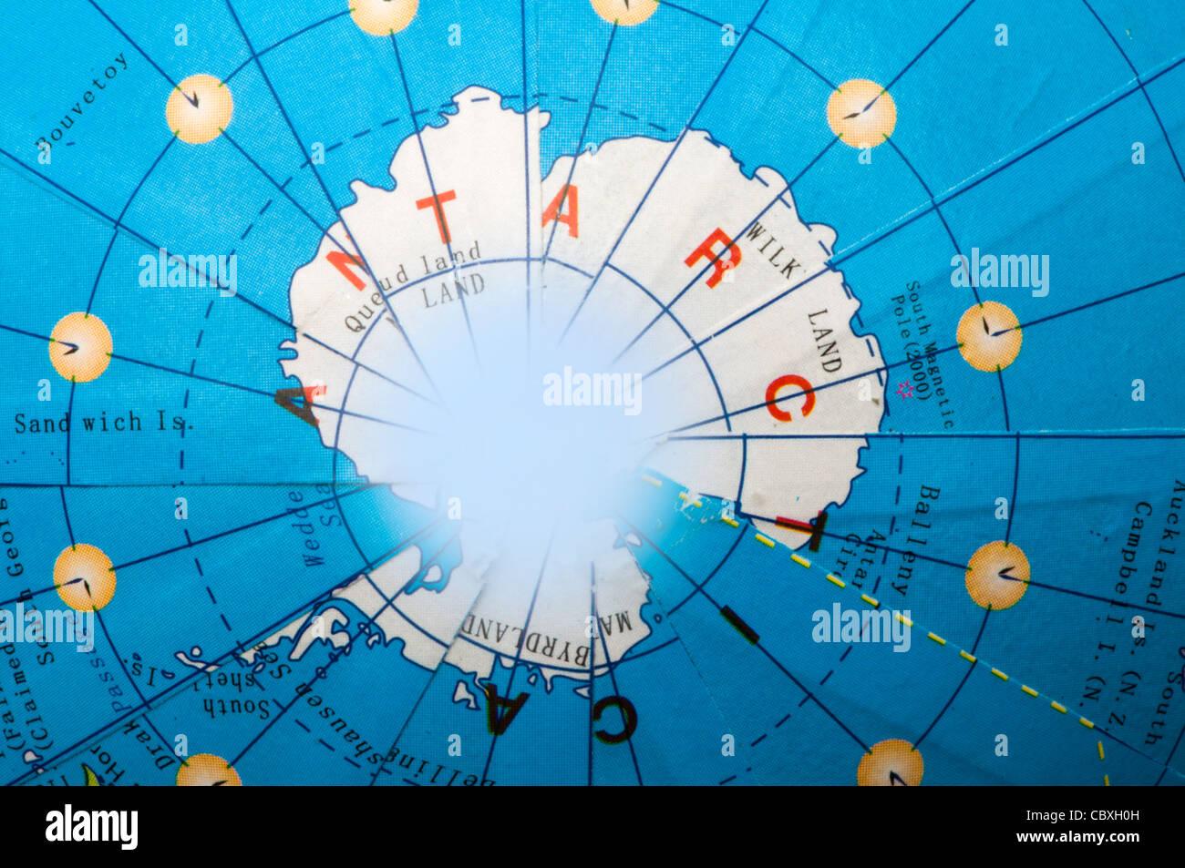 Antarctica of the globe Stock Photo - Alamy