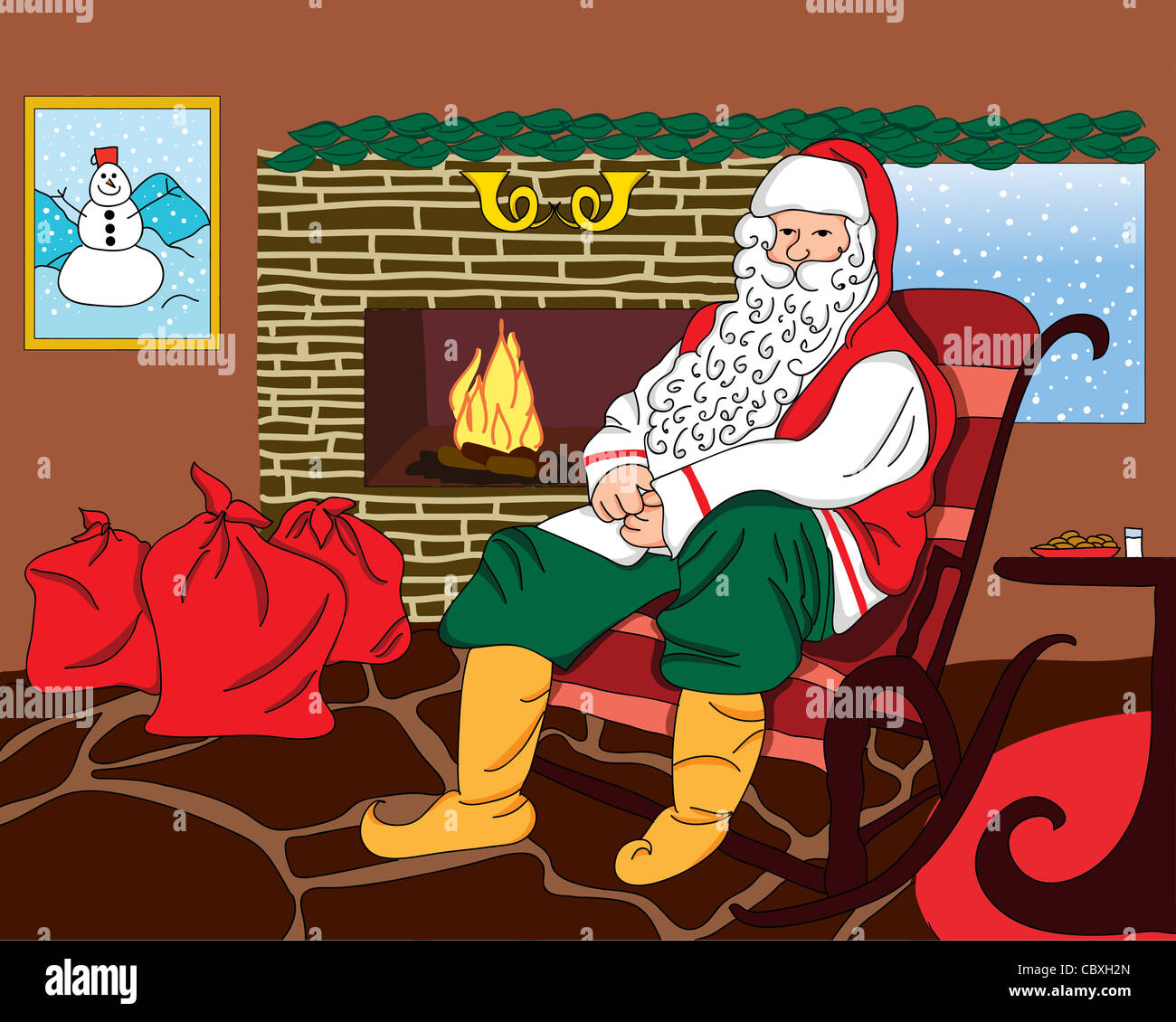 Santa Claus illustration Stock Photo - Alamy