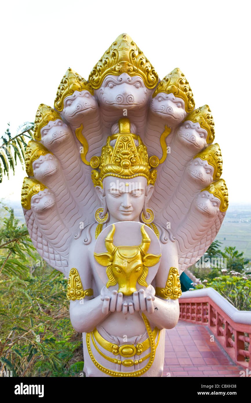 Deva in traditional Thai style decoration in Temple Thailand Stock ...