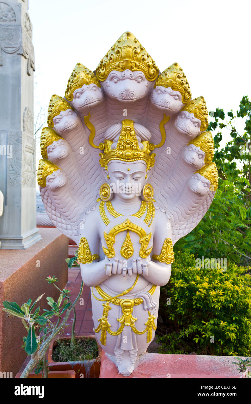 Deva in traditional Thai style decoration in Temple Thailand Stock ...