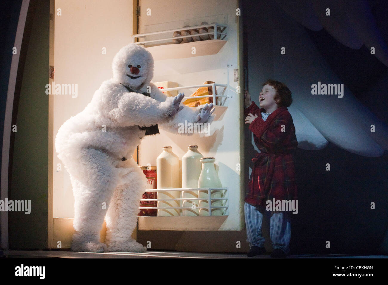 Performance of "The Snowman" at the Peacock Theatre in London with ...